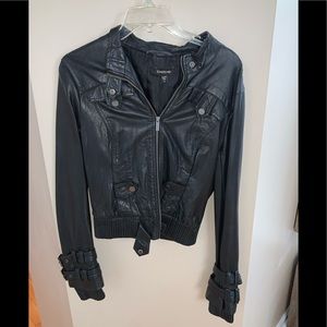 bebe | Jackets & Coats | Bebe Leather Coat | Poshmark